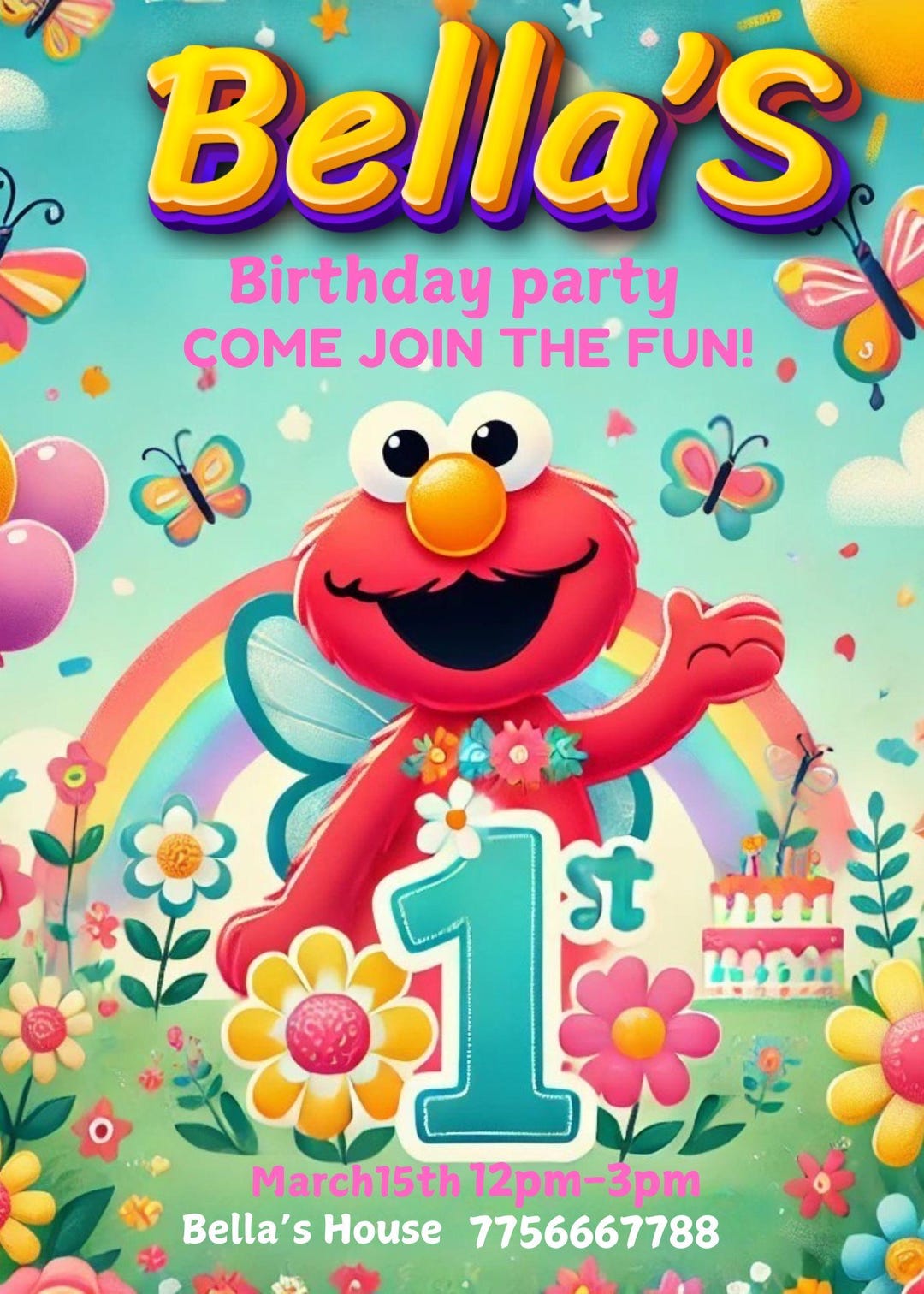 Editable Spring Birthday Invitations - Etsy