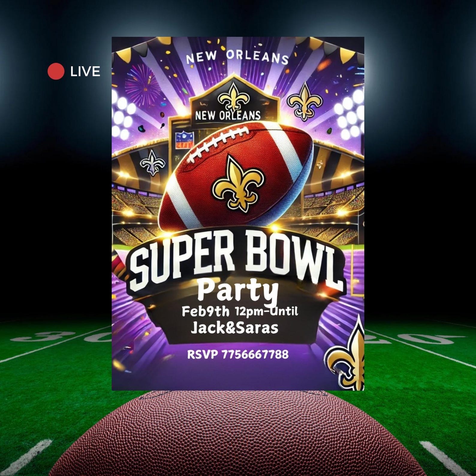 Editable Superbowl Party Invitation - Etsy