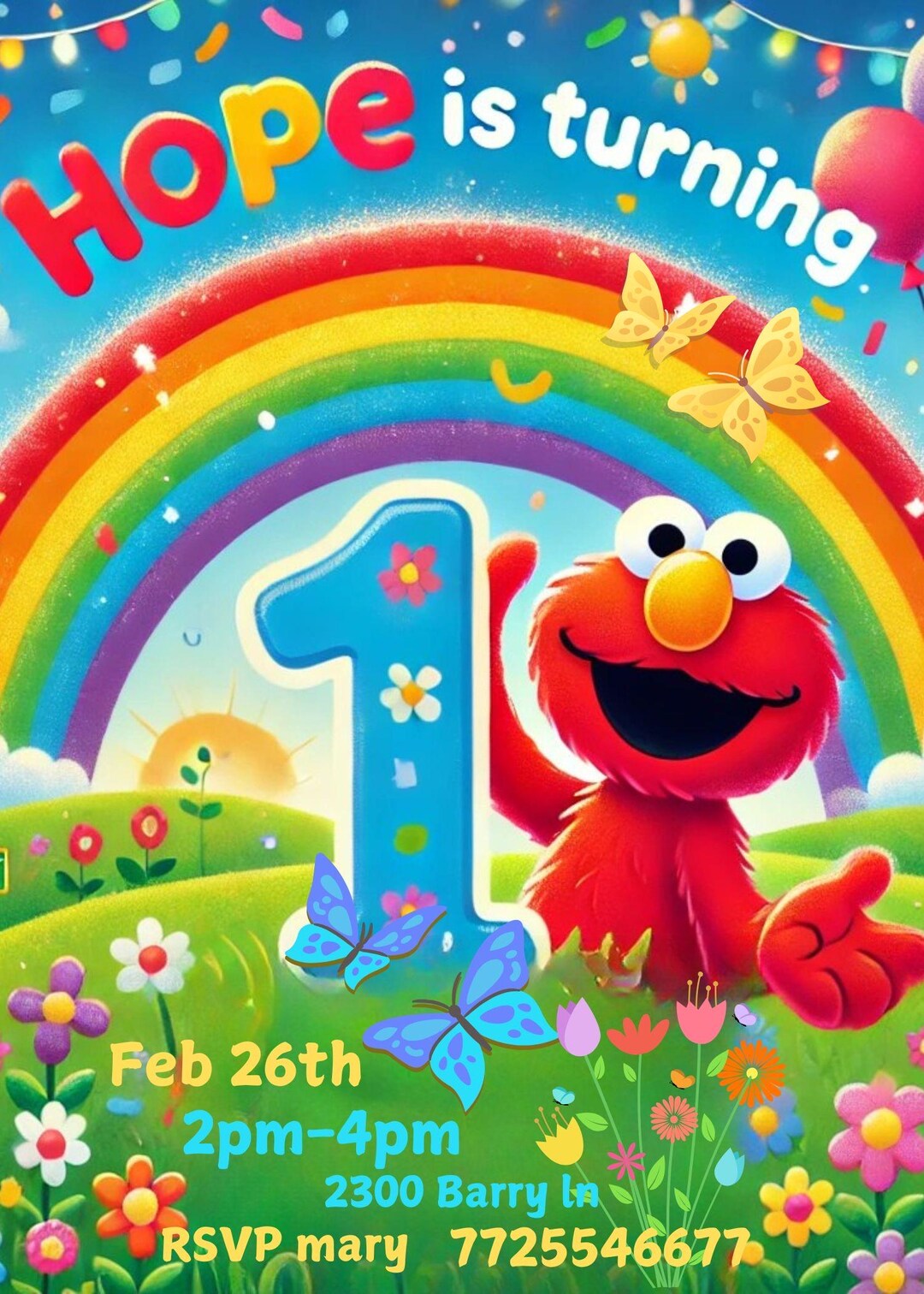 Editable Spring Birthday Invitations Kids 1st Birthday - Etsy