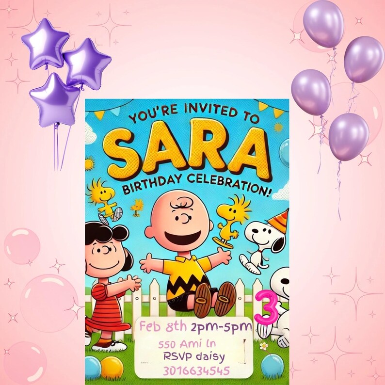 Editable Kids Birthday Invitations - Etsy