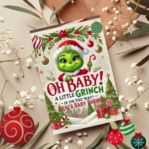 Editable Baby Grinch Baby Shower Whoville Invitations - Etsy