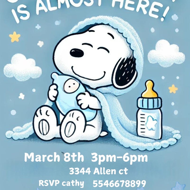 Snoopy Baby Shower - Etsy