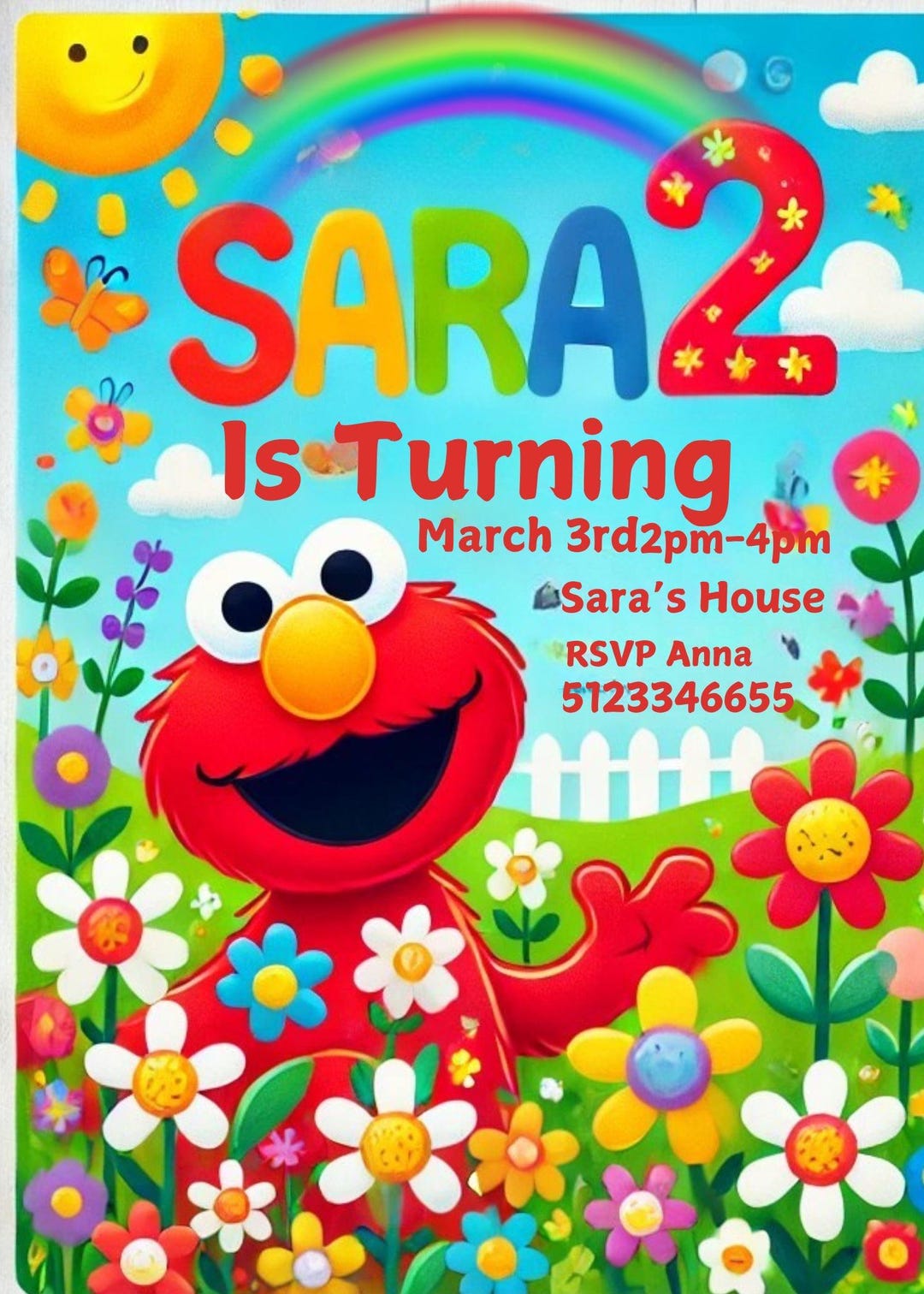 Editable Spring Birthday Invitations - Etsy