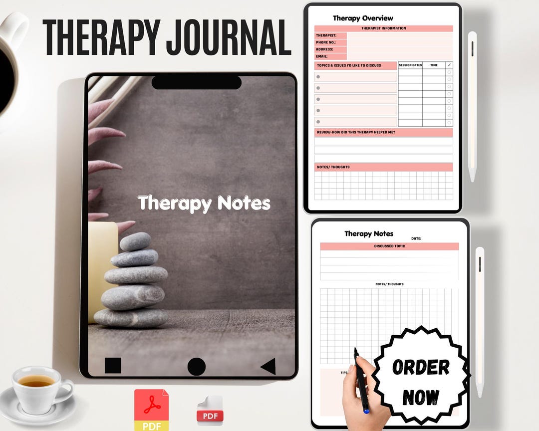 Therapy Planner, Therapy Notes, Therapy Journal, Therapy Worksheet ...