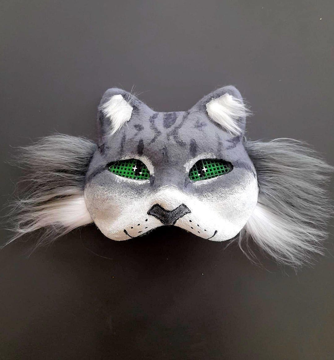 Therian Mask Gray Cat - Etsy