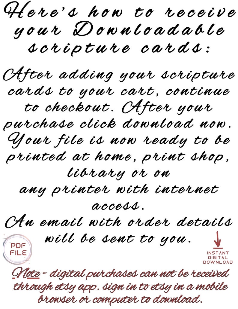 18 Bible Study Scripture Cards, Instant PDF Download, KJV Bible ...