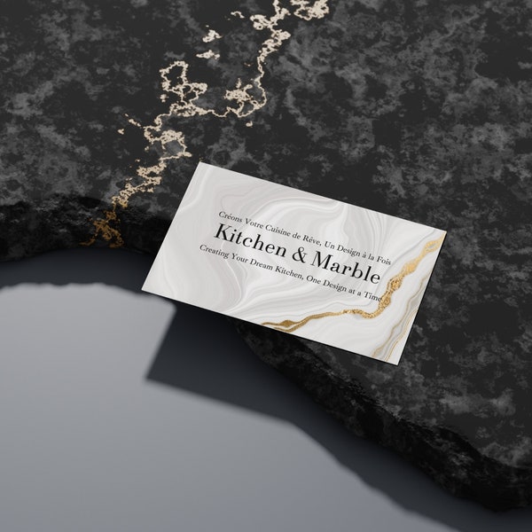 Marble Business Card - Etsy