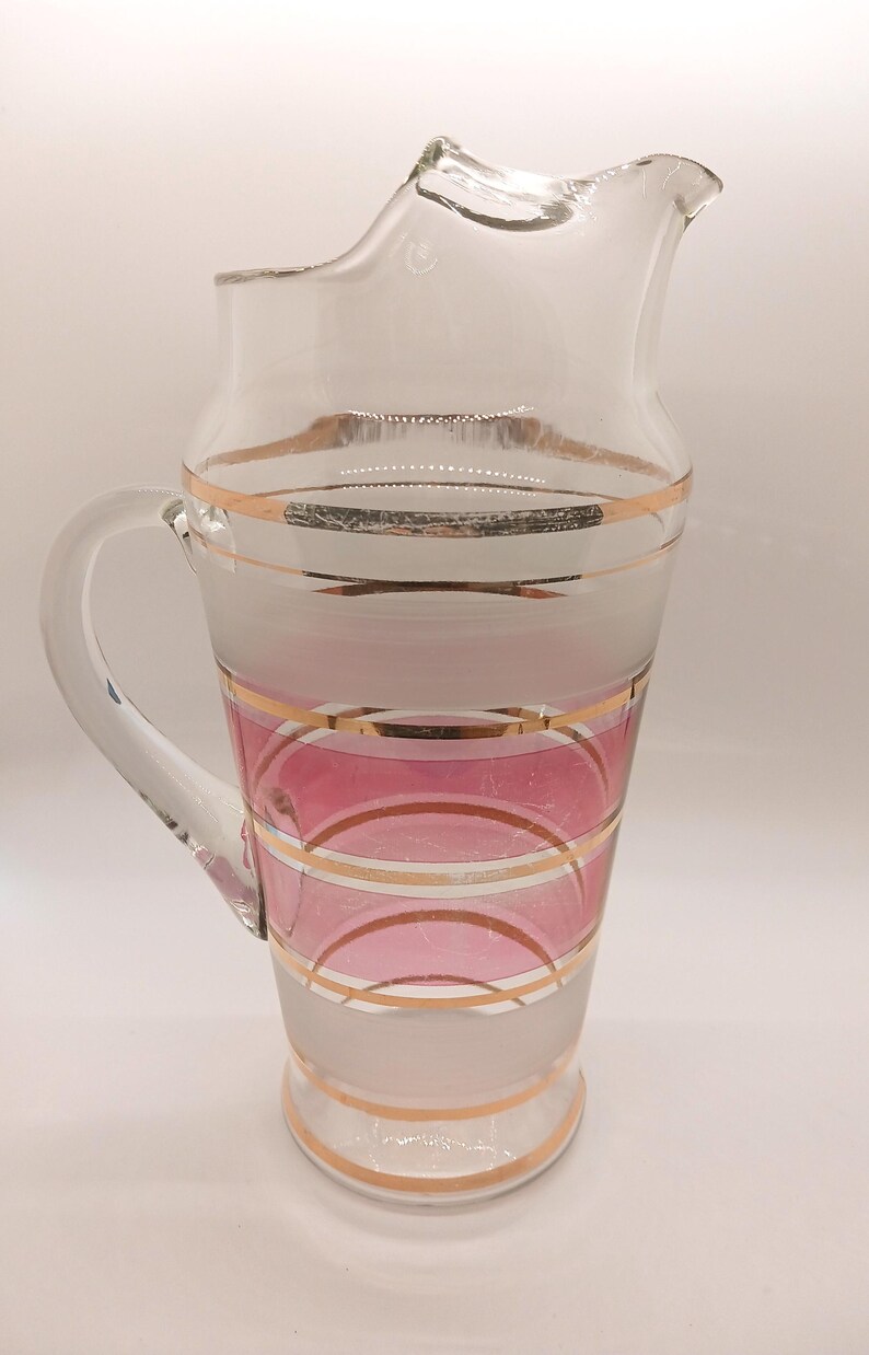 Vintage MCM Pitcher and Glassware Set of 5 Collectable Iced Tea Juice ...