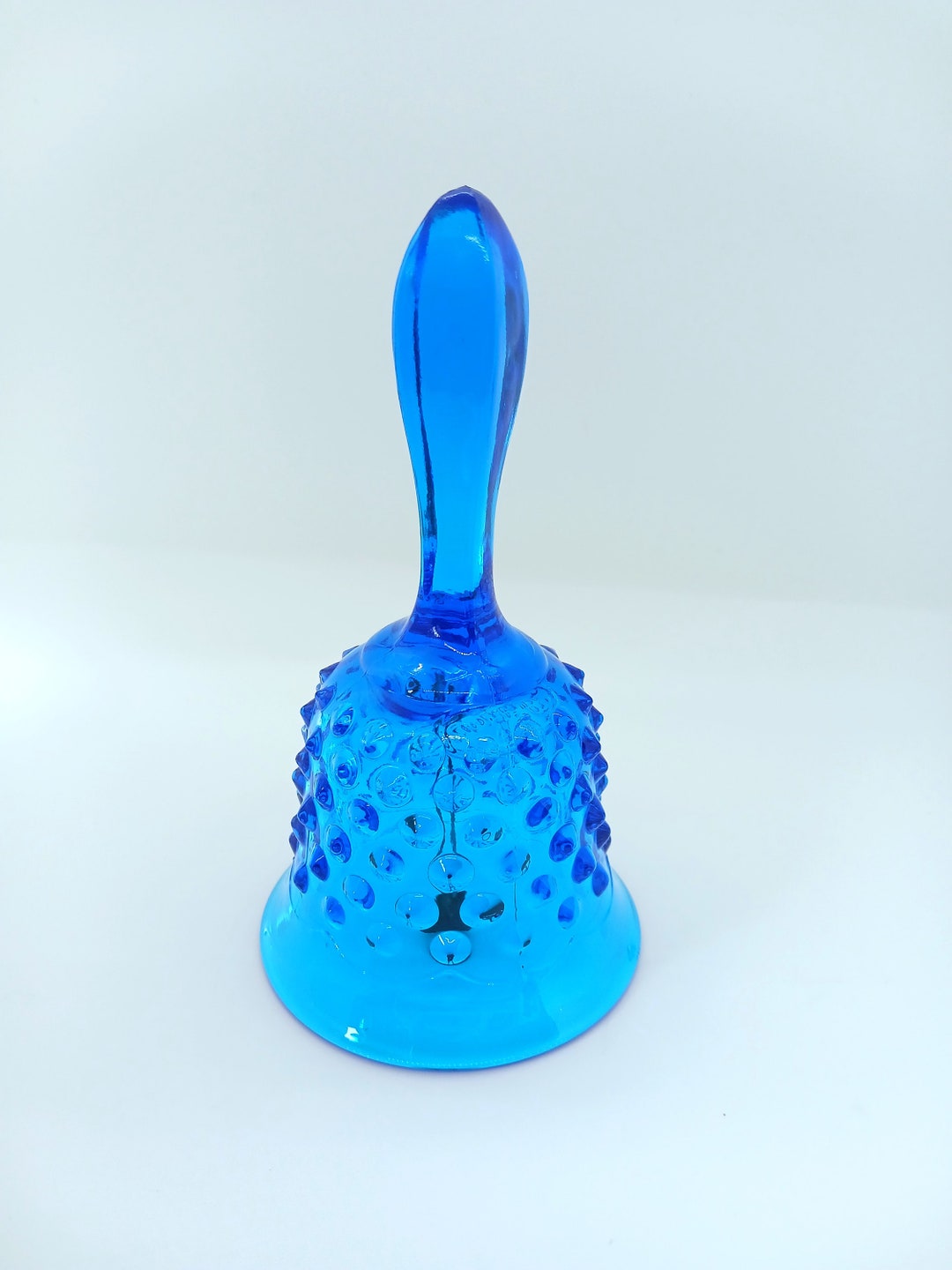 Vintage Fenton Glass Hobnail Colonial Blue Bell - Etsy