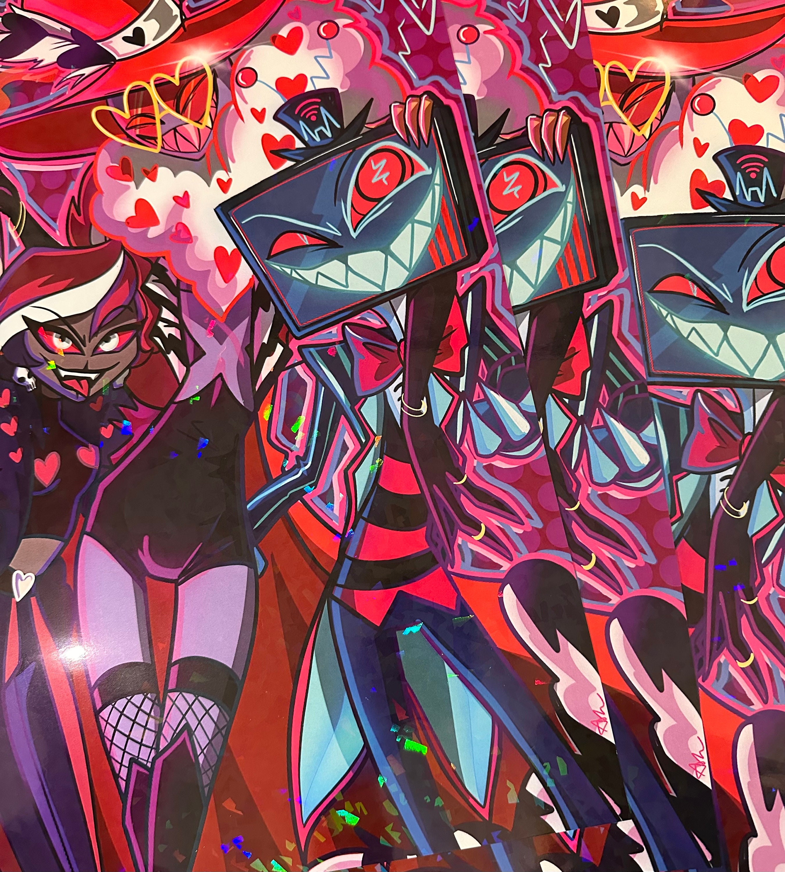 The Vees 11x17 Holographic Art Print | Hazbin Hotel - Etsy