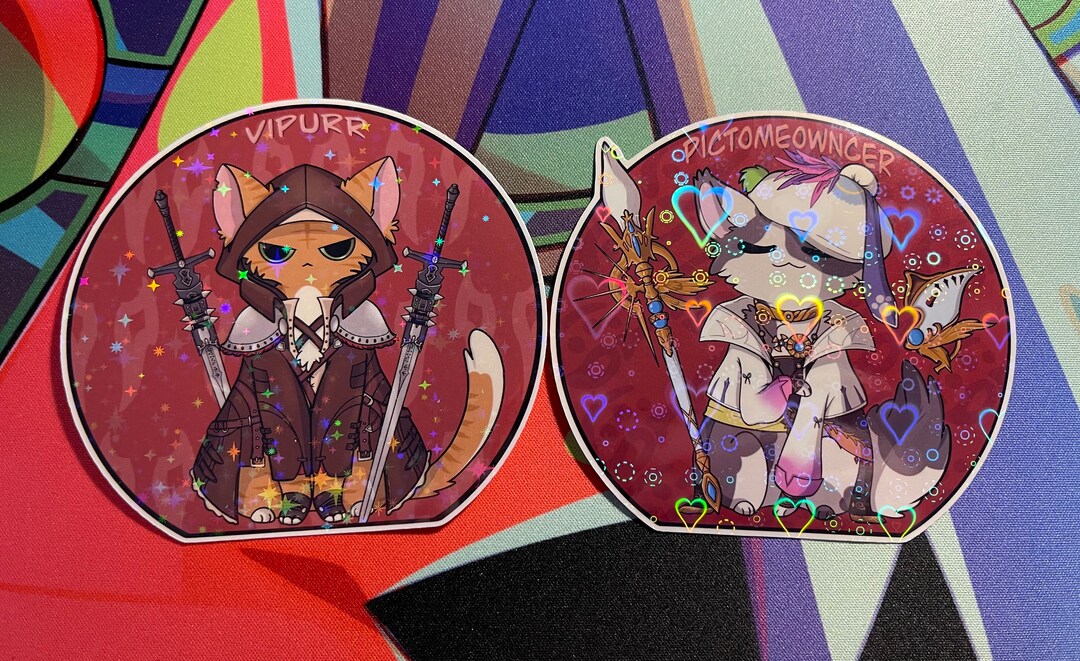 FFXIV Dawntrail Job Cats | Pictomancer and Viper Vinyl Stickers - Etsy