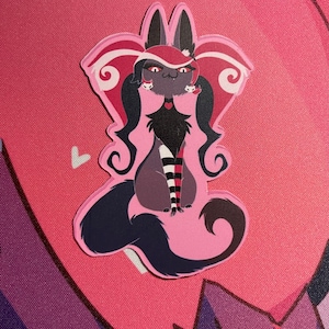 Hazbin Hotel Stickers Vee Cats Vox, Valentino, and Velvette Cat - Etsy
