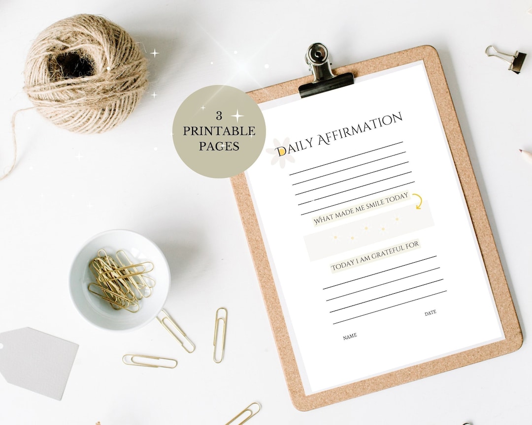 Self-care Printable, Self Care, Printable Digital PDF, Daily Self Care ...