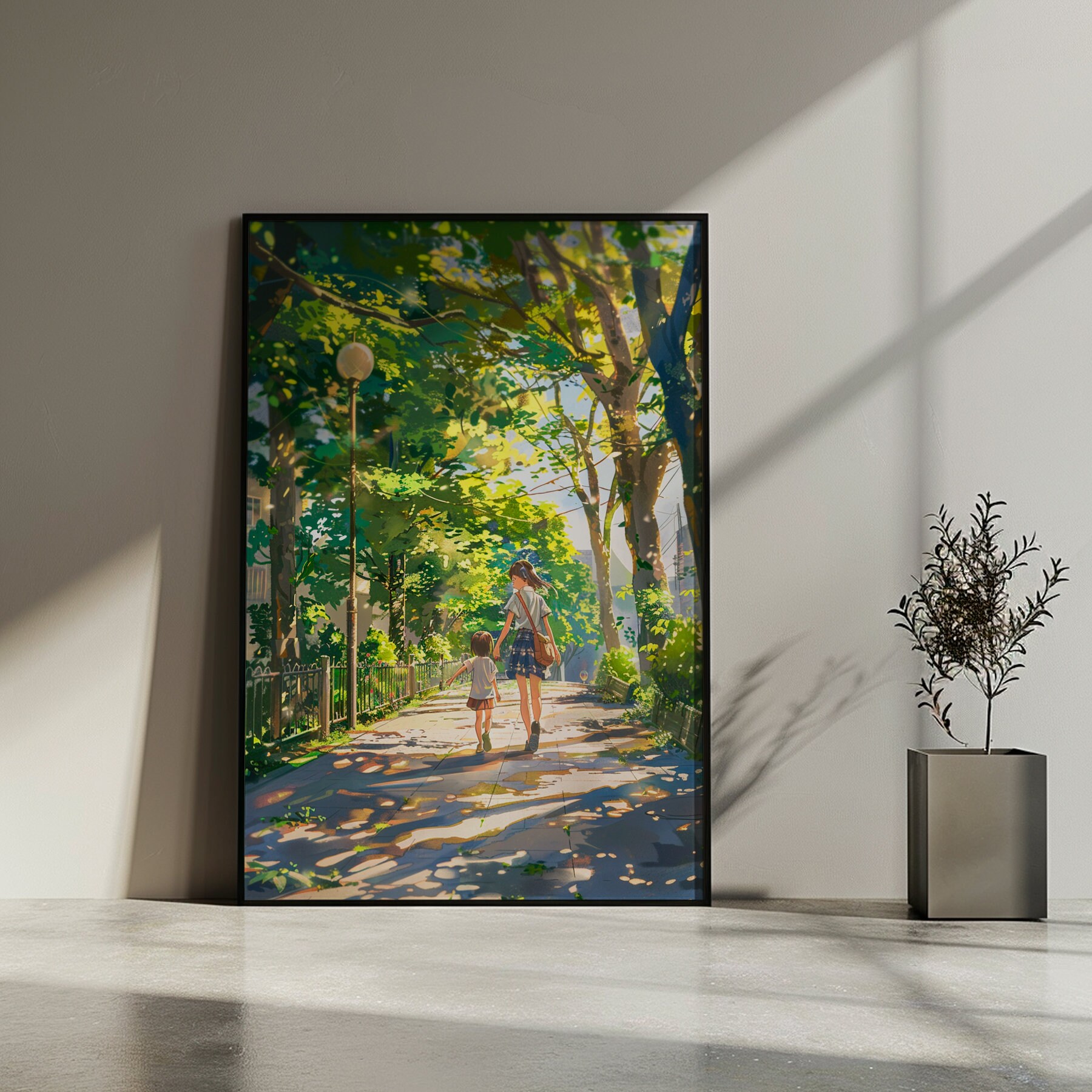 Lofi Print Art of Relaxing Family Moment Vibe Relaxing Japanese/anime ...