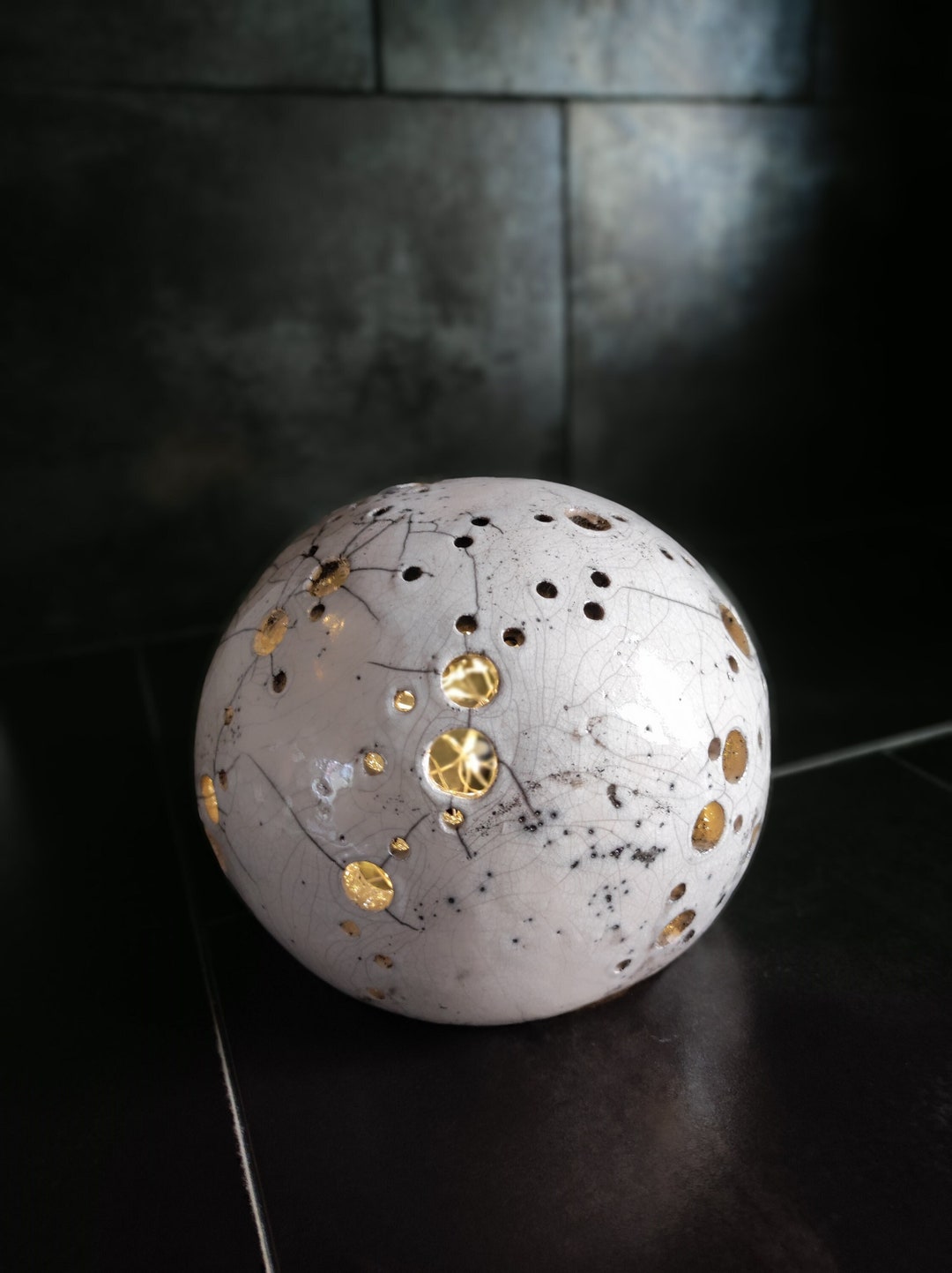 Raku Ceramic Lamp Constellations Series Cassiopeia - Etsy