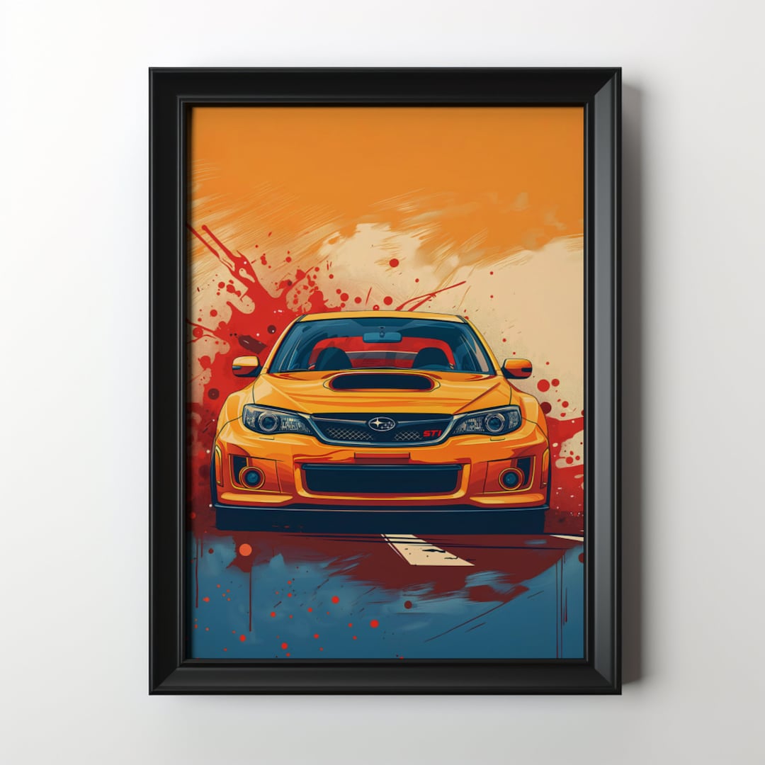 Subaru WRX STI Poster Print, Car Poster Print, Dorm Decor, Gifts for ...