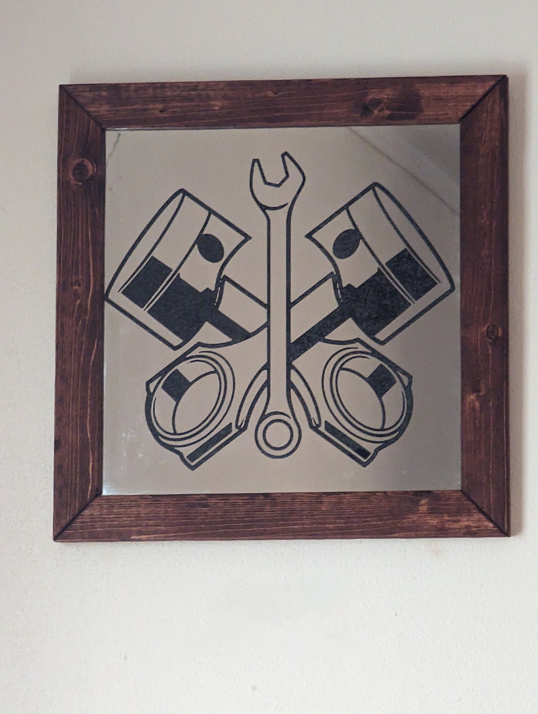 Mechanic Laser Engraved Mirror - Etsy