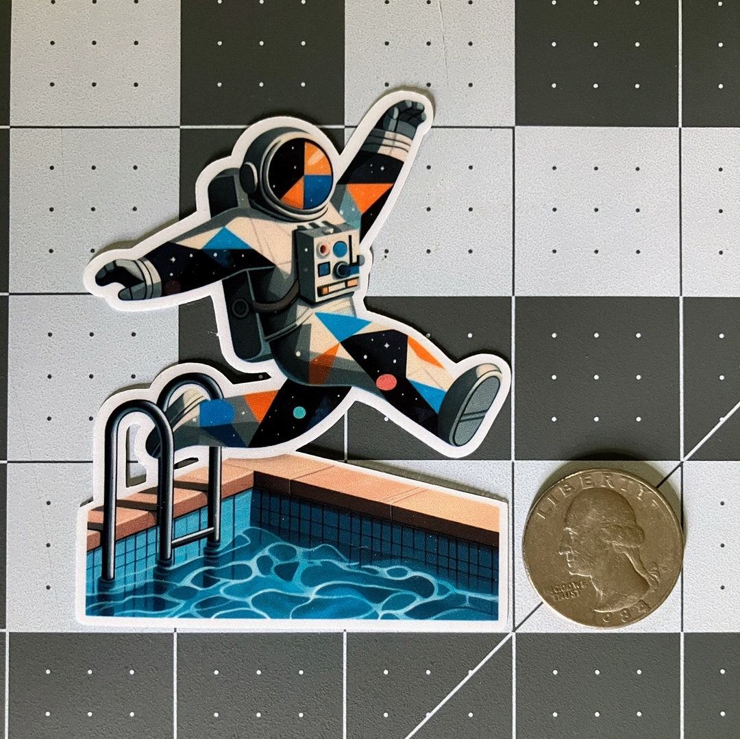 Astronaut NASA Abstract 3 Inch Sticker. Matte Finish. Water and Scratch ...