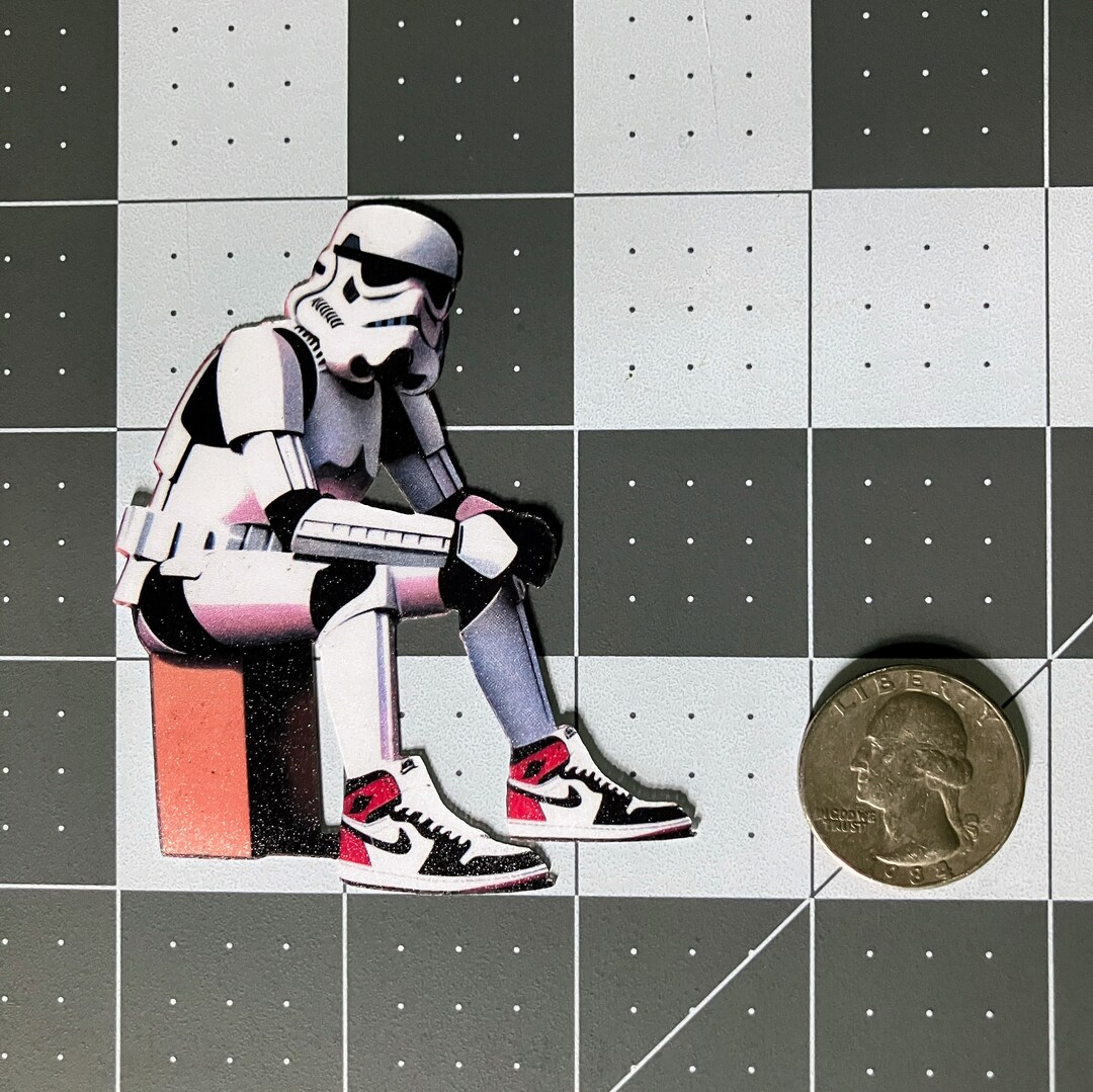 Stormtrooper Wearing Jordan 3 Inch Sticker. Matte Finish. Water and ...