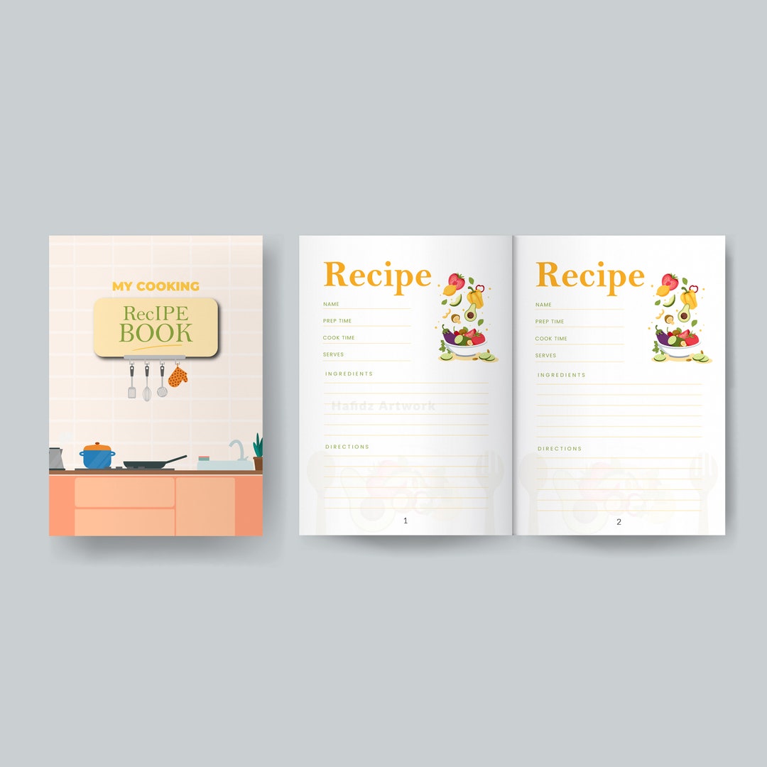 Recipe Template Printable, Recipe Book, Blank Recipe Page, Recipe Card ...