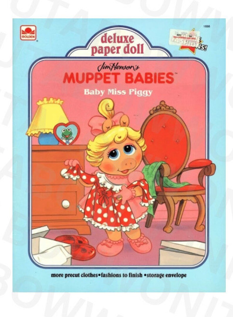 Mrs. Piggy BUNDLE Paper Doll Printable Digital Download Scrapbook and ...