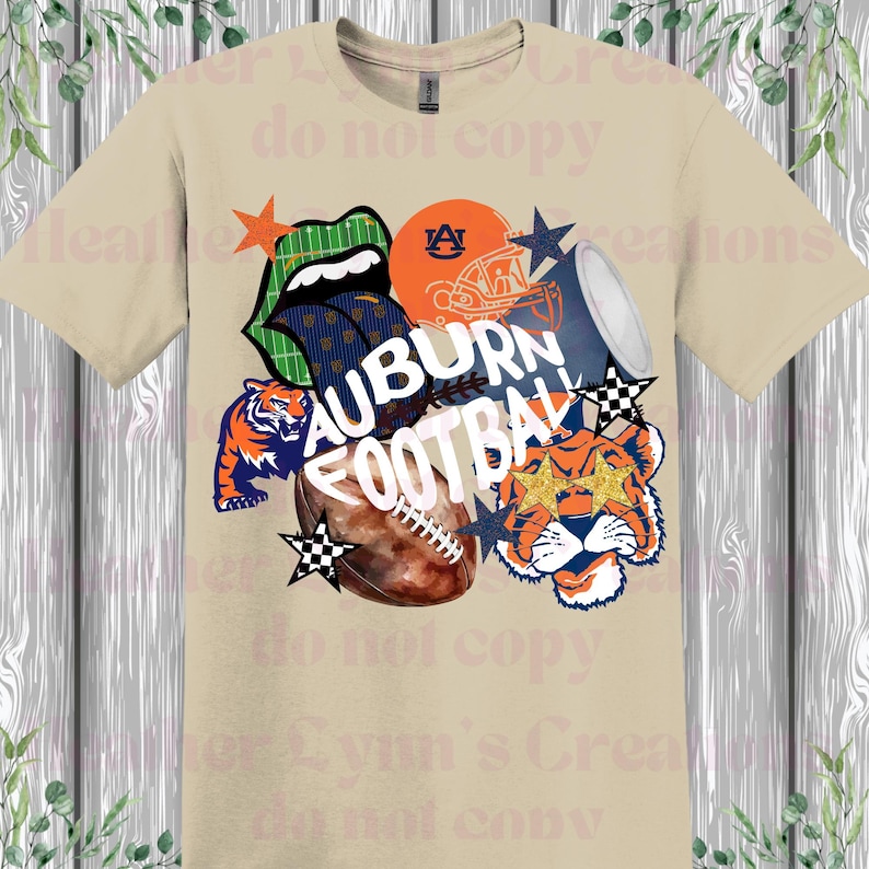 Retro Auburn Football Digital Design – Vintage-inspired Tigers Spirit ...