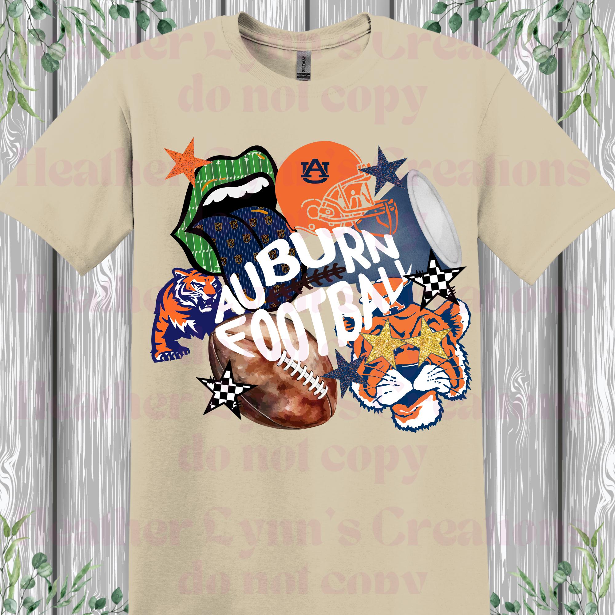 Retro Auburn Football Digital Design – Vintage-inspired Tigers Spirit ...