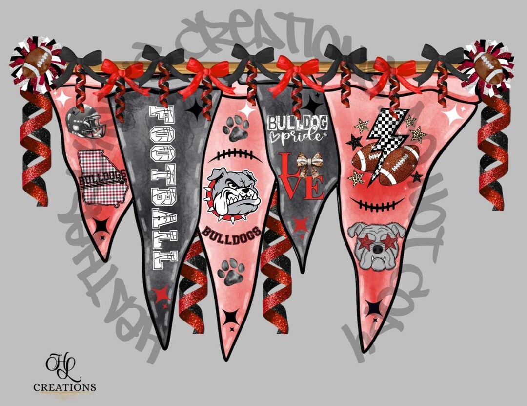 Bulldogs Pennant Flag Plus Pocket Design | College Spirit Banner | Game ...