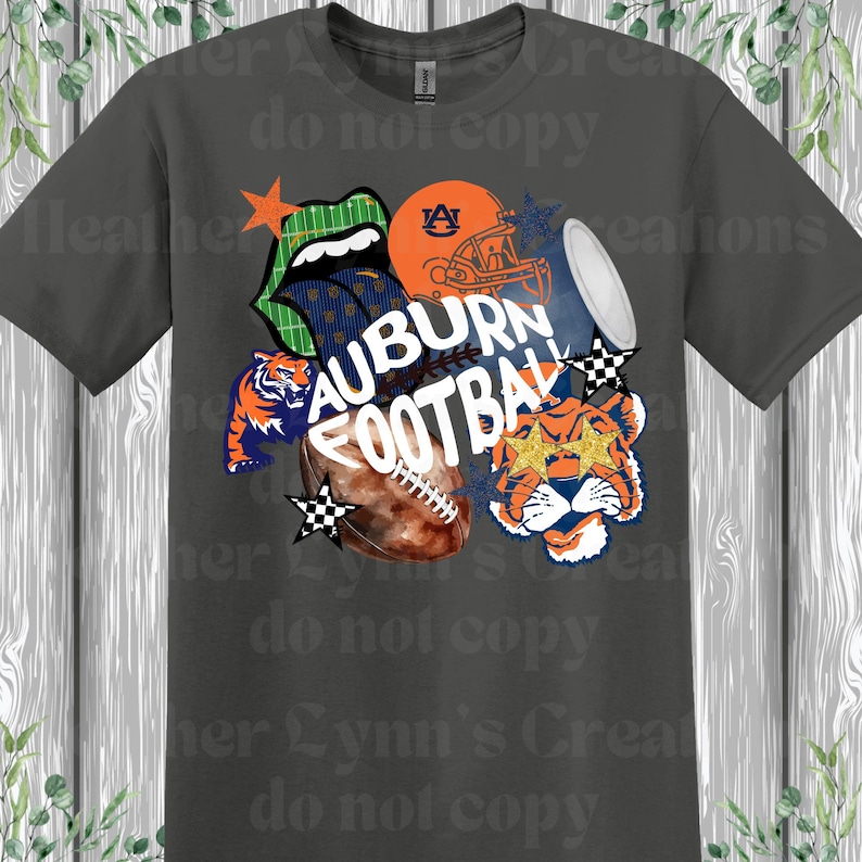 Retro Auburn Football Digital Design – Vintage-inspired Tigers Spirit ...