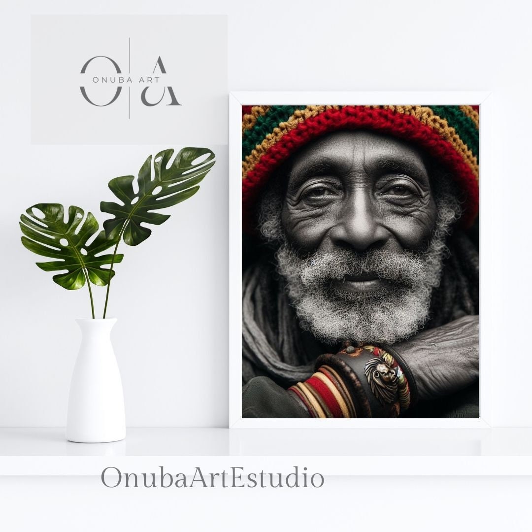 Rastafarian Man Art, Download Modern Design, Cultural Figures Art ...