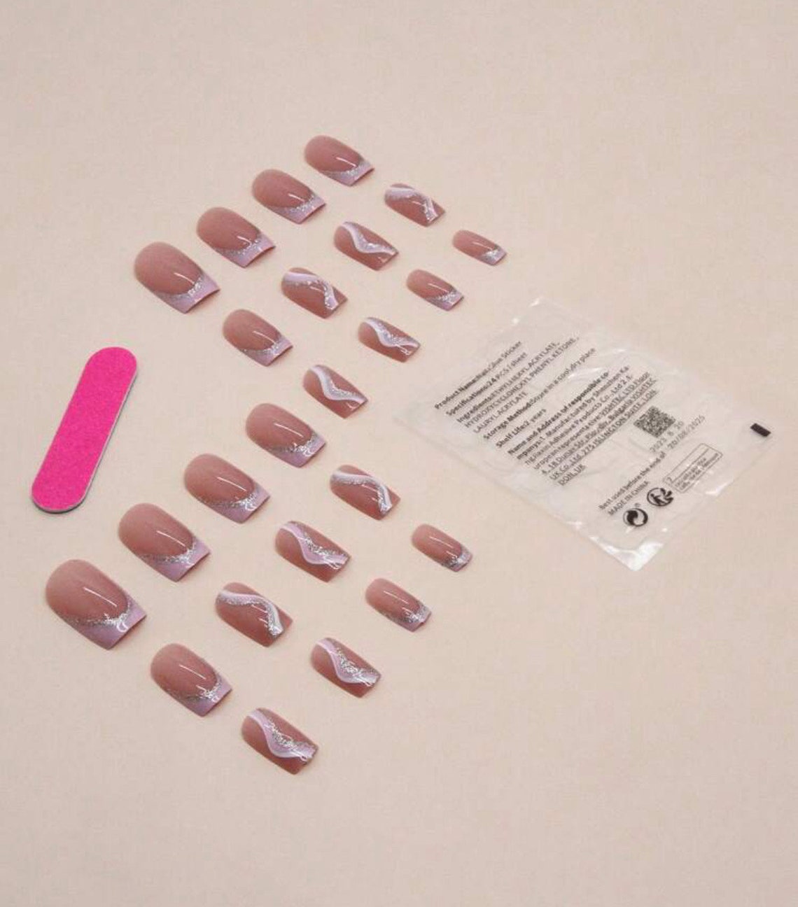 24pcs Short Pink False Nails - Etsy