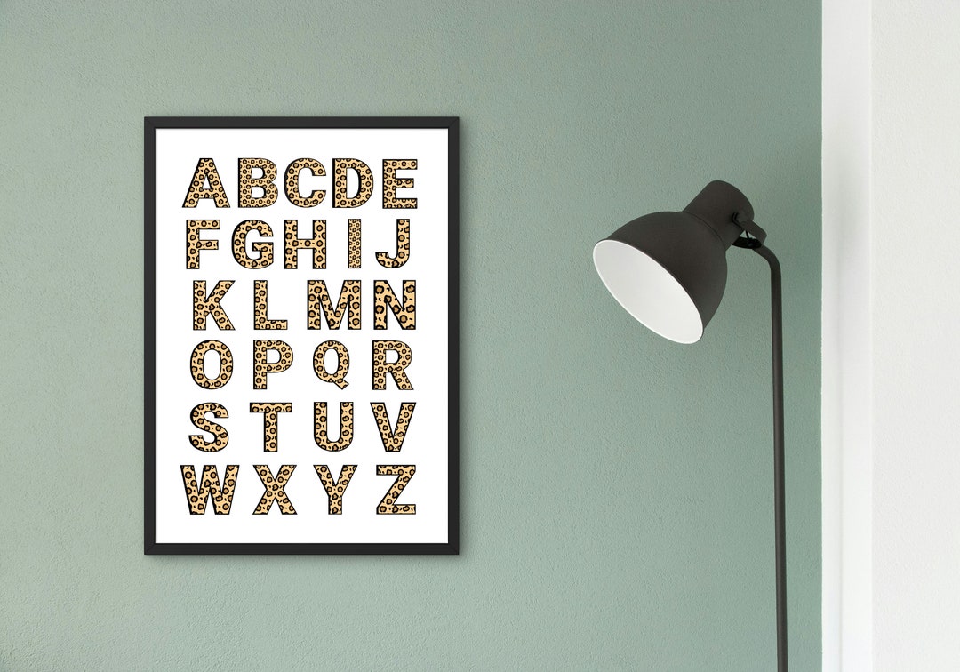 Animal Print Themed Alphabet Poster. Children's Room Alphabet Print ...