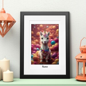 Unicorn Poster Isla. Pretty Coloured Cute Unicorn Poster for Kids Room ...