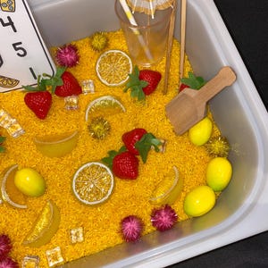Lemonade Sensory Bin Summer Fine Motor Sensory Kit Lemonade Hands on ...