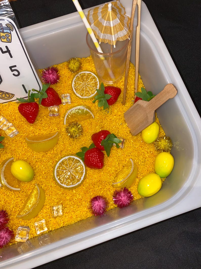Lemonade Sensory Bin Summer Fine Motor Sensory Kit Lemonade Hands on ...