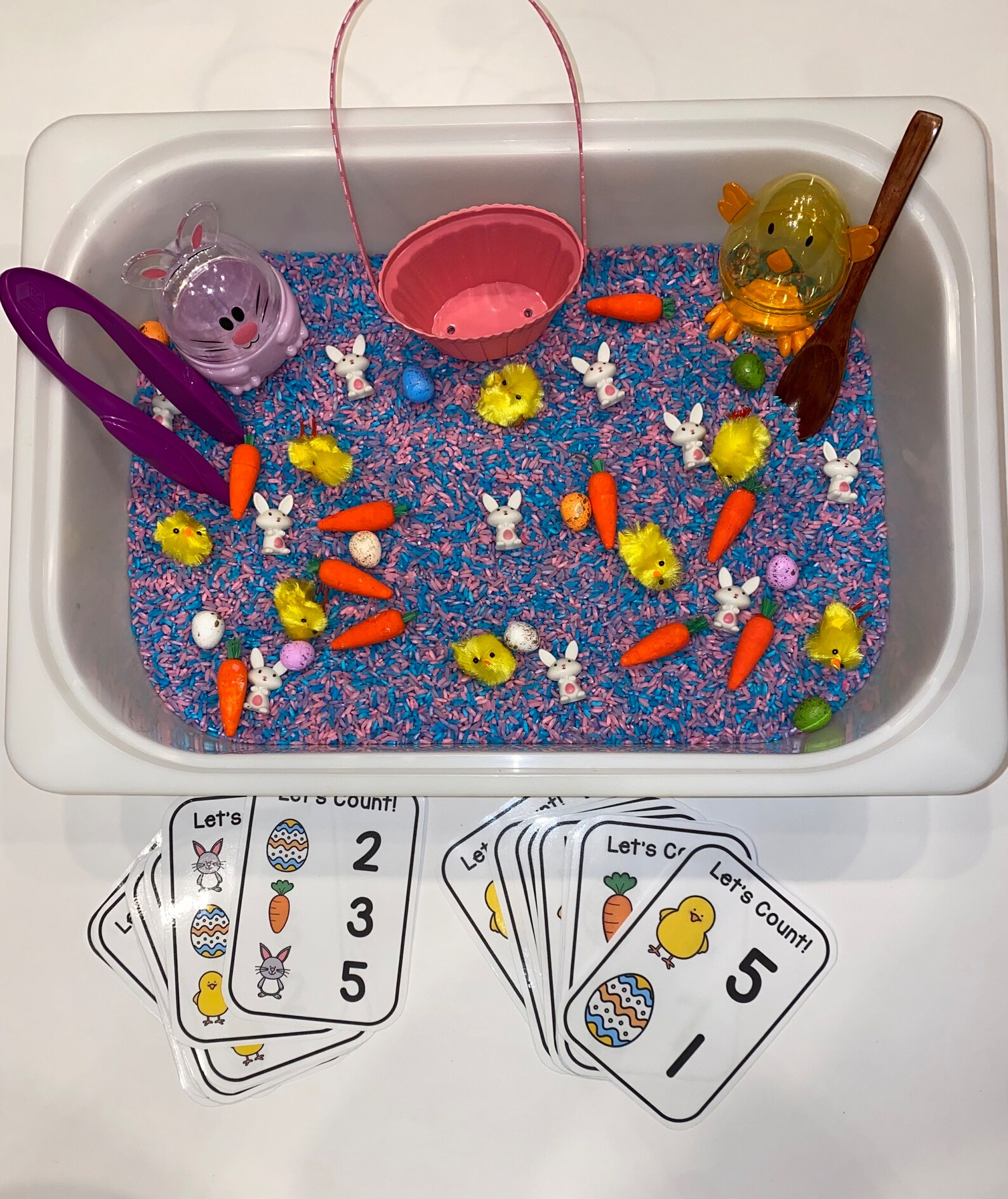 Easter Sensory Bin Sensory Kit Easter Bunny Rabbit Chick Egg Sensory ...