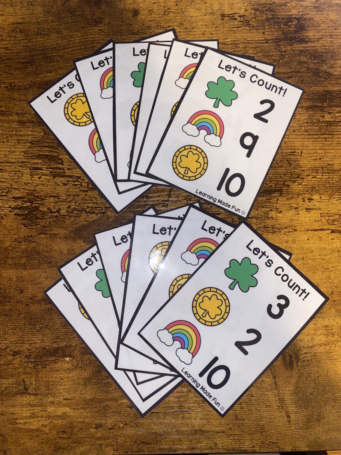 St. Patrick's Day Sensory Bin Cards Digital File St. Patrick's Day ...