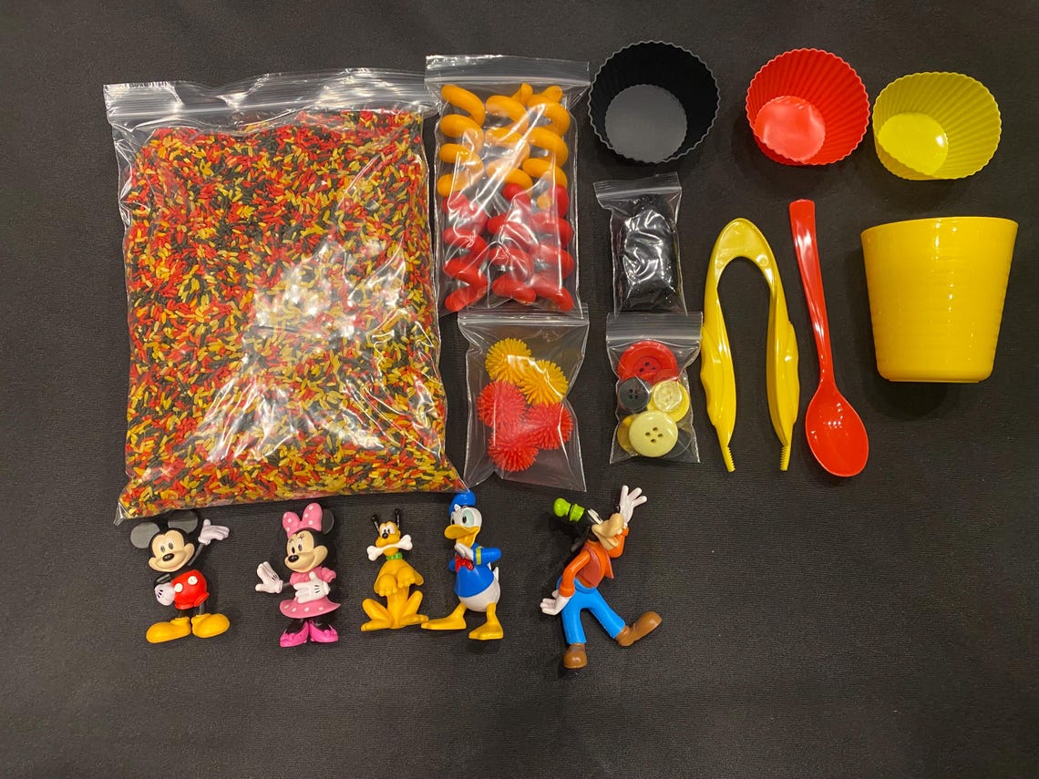 Mickey Mouse Sensory Bin Mickey Sensory Kit Kids Fine Motor Preschool ...