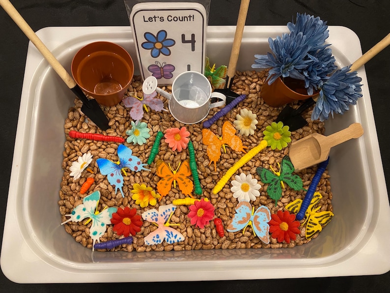 Flower Garden Sensory Bin Flower Sensory Kit Spring Garden Butterfly ...