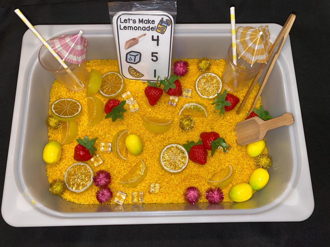 Lemonade Sensory Bin Summer Fine Motor Sensory Kit Lemonade Hands on ...