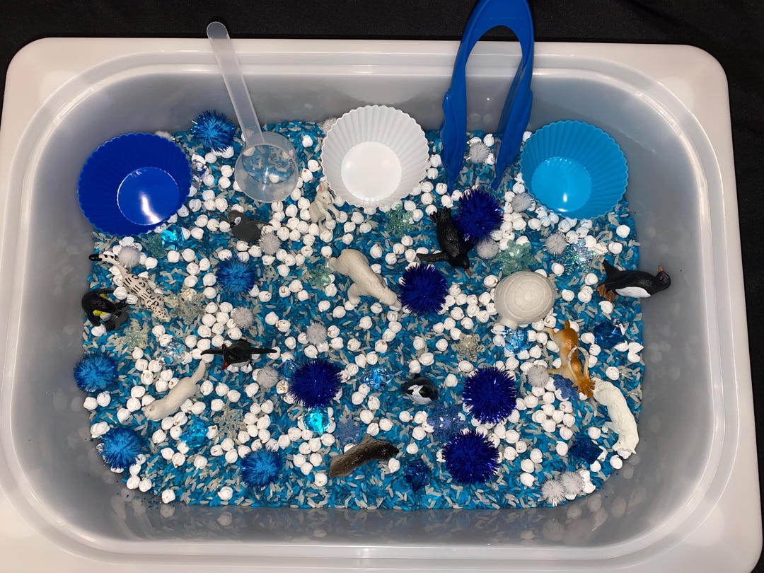 Winter/arctic Animal Sensory Bin - Etsy