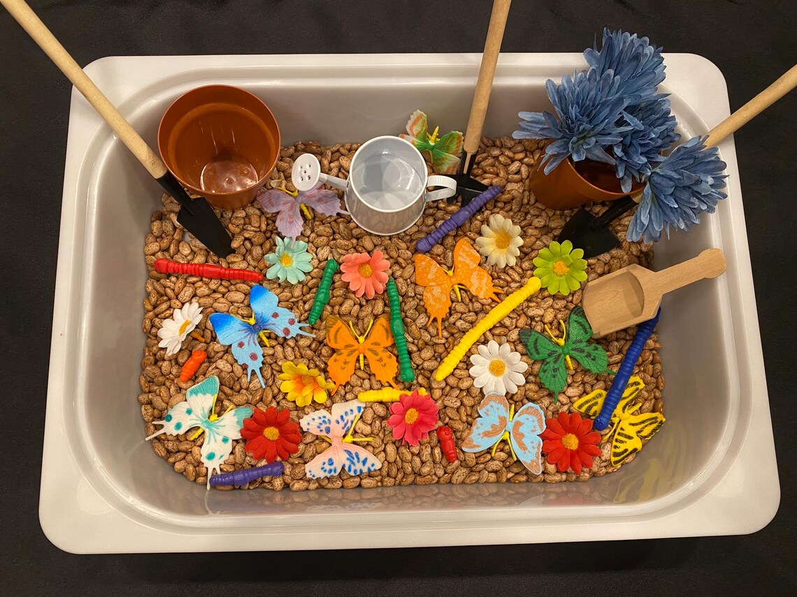 Flower Garden Sensory Bin Flower Sensory Kit Spring Garden Butterfly ...