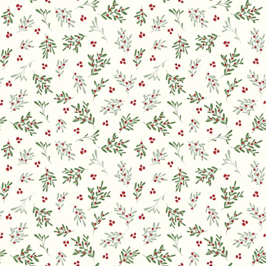 Mistletoe & Holly Yardage - Mistletoe Cloud - Etsy