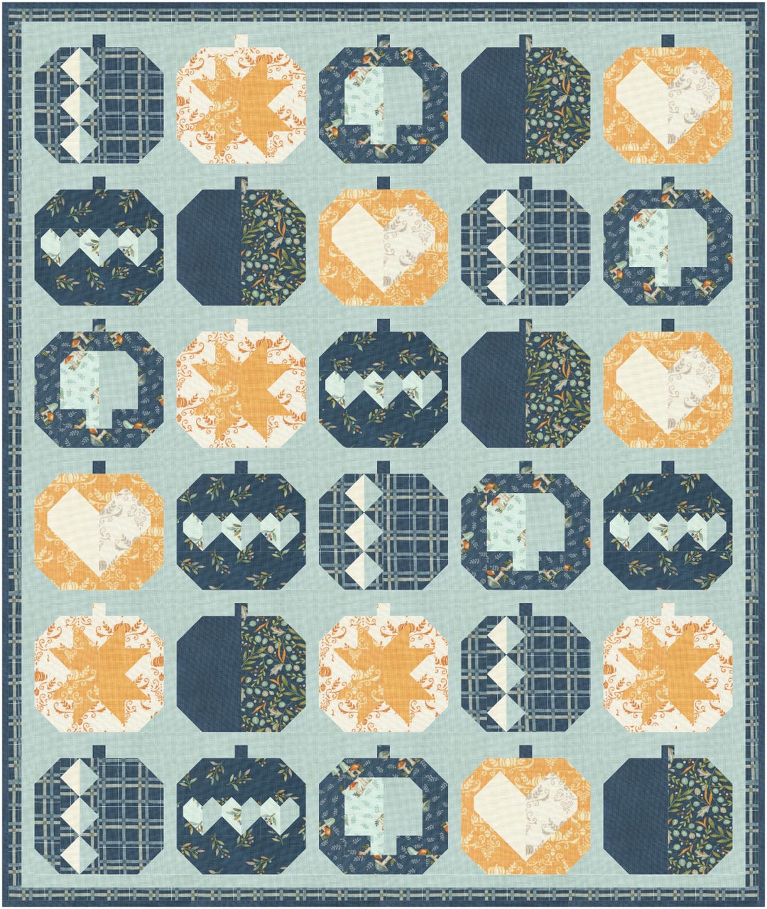 Pumpkin Parade Quilt Kit Featuring I Love Fall Most of All by Deb ...