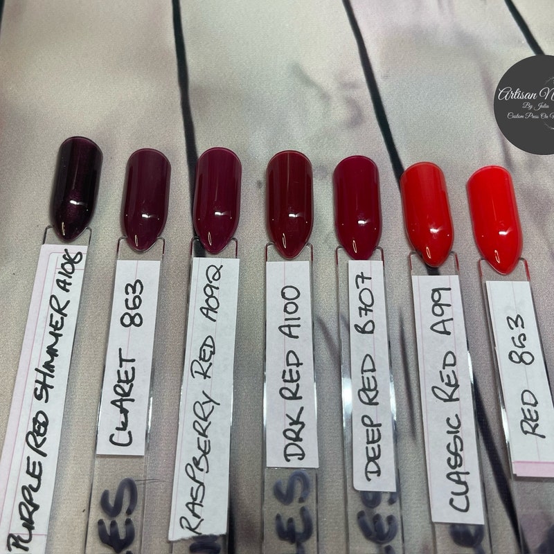 Custom Nails Red Tip - Etsy UK