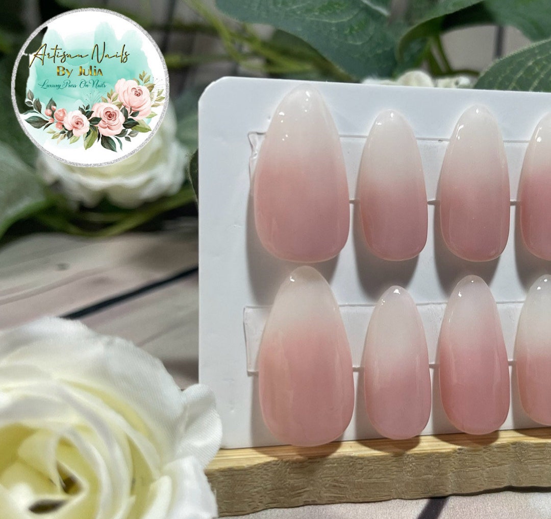 BABY BOOMER BRIGHT - Gel Press on Nails - Set of 10 Ombre Nails - Made ...