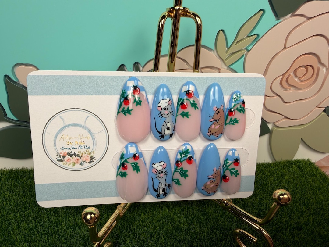 LIL CHEF - Gel Press on Nails - Made to Order - Disney Inspired - Rat ...