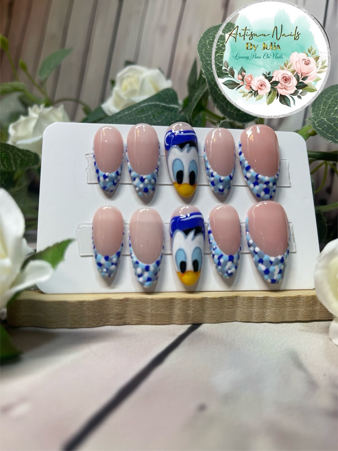 DUCK'N'TWEED - Gel Press on Nails - Set of 10 Tweed Donald Inspired ...