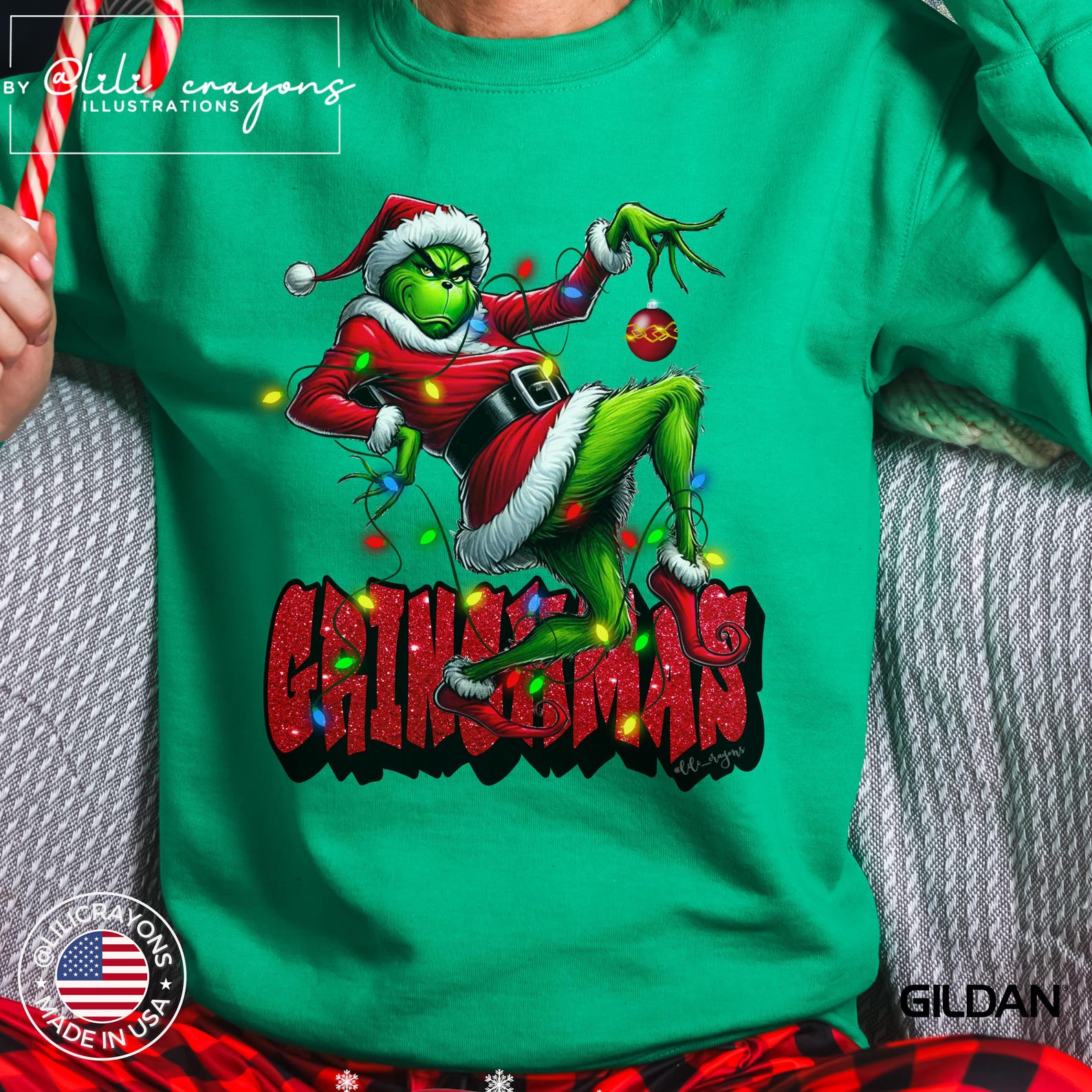 Funny Grinchmas Sweatshirt, Grinch Face Sweatshirt, Christmas Womens ...