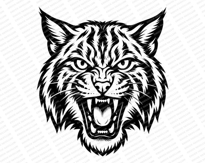 Bobcat Vector Illustration Bundle, Svg Png Bundle, Digital Download ...
